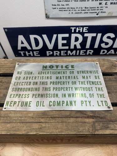 Original Metal NEPTUNE OIL COMPANY Sign Petrol Garage Bulk Depot | eBay ...