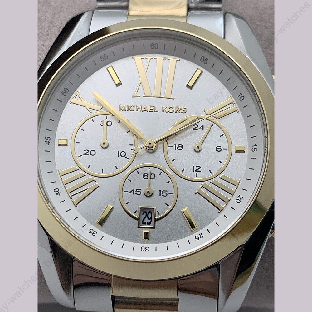 Michael Kors MK5627 Bradshaw Chronograph Silver and Gold-tone Ladies ...