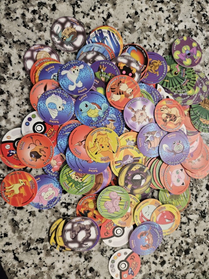 One Set Of The 151 Pokemon Tazos From 1st Generation Pokemon Figure ...