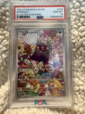 PSA 10 Morpeko Paradox Rift 206/182 Holo Illustration Rare Card Pokemon ...