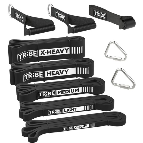 Long Resistance Bands for Working Out Men and Women - Set of 5 Pull-Up ...