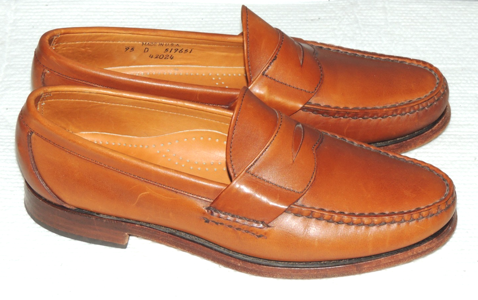 Allen Edmonds Paxton Mens Tan Leather Penny Loafers Dress Casual Shoes ...