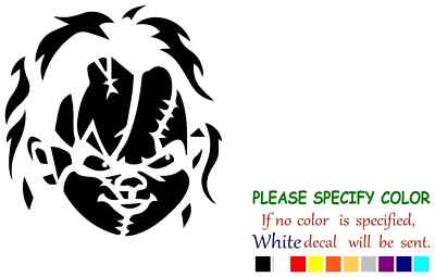 Chucky Scary Face Vinyl Decal Sticker Car Truck Window Bumper Various ...