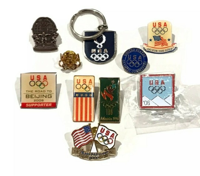 VINTAGE LOT of 9 USA Olympic Pins & 1 USA Olympics 1984 Los Angeles ...