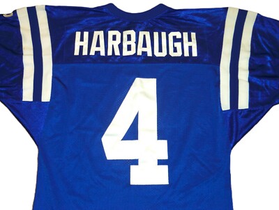 VTG AUTHENTIC 90's JIM HARBAUGH INDIANAPOLIS COLTS 1994 NFL WILSON ...