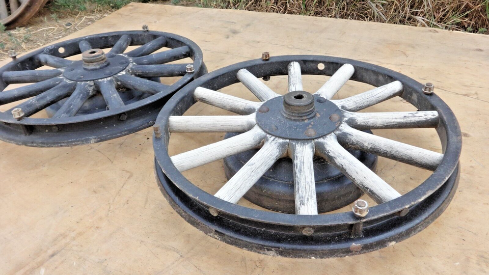 1926-1927 Ford Model T 21" Rear Wood Spoke Wheels Hubs Drums Original ...