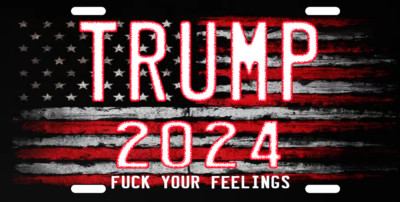 TRUMP 2024 FOR PRESIDENT MAGA AMERICAN FLAG Donald Trump LICENSE PLATE ...
