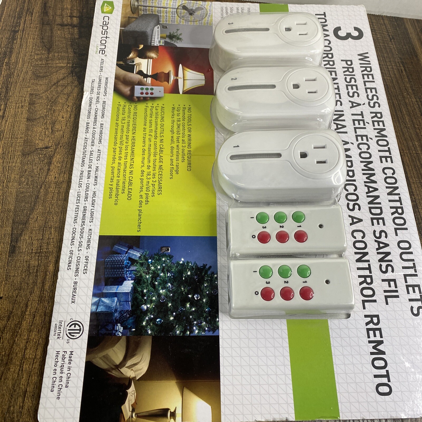 CAPSTONE Wireless Remote Control Outlets - 2 Remotes/3 Outlets - NIP ...