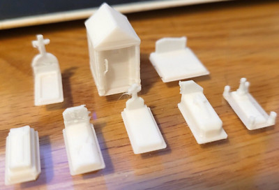 HO Scale Cemetery Graveyard Tombstones Railroad Train Models 8 Pieces ...