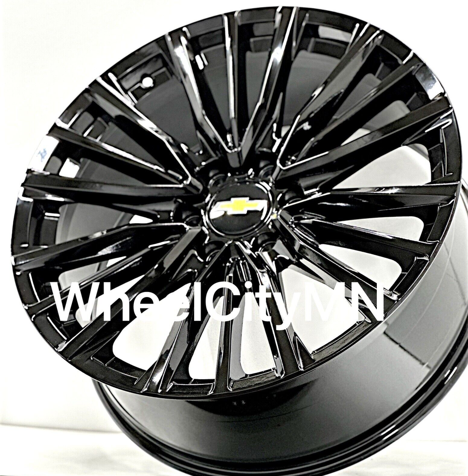 24" gloss black OE replica SMM wheels fits 2024 Escalade V Chevy ...