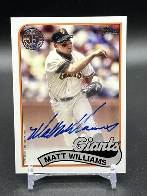 2024 Topps Series 1 MATT WILLIAMS #89BA-MWA On-Card Auto 1989 Autograph ...