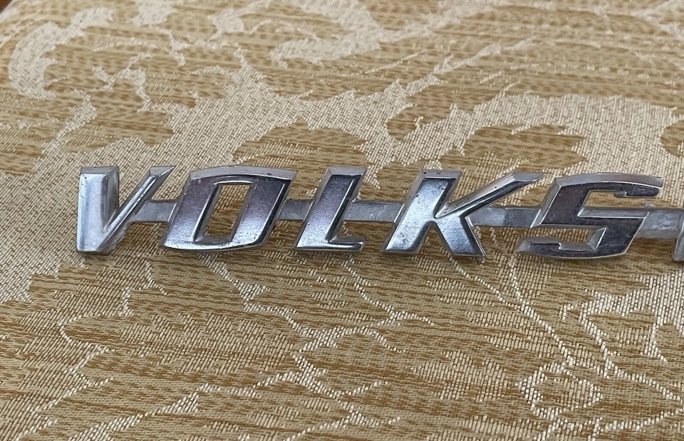 Vintage VW Volkswagen Car Emblem Badge Script Nameplate 113 853887B | eBay