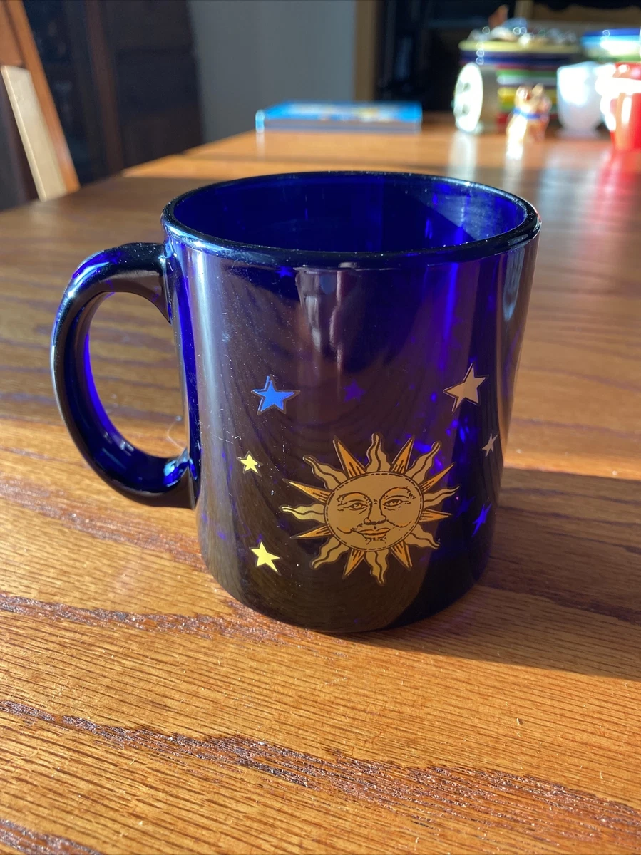 Blue Glass Coffee Cups