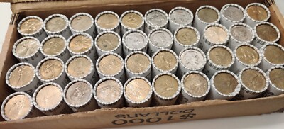 LOWEST PRICE - 1 Bank Roll of Unsearched $1 Coins - 25 Coins | eBay