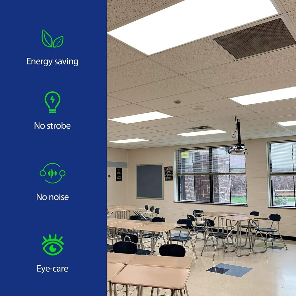 2x4Ft Ultra Slim Recessed LED Flat Panel Ceiling Spot Lights Spotlight ...