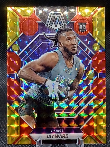 2023 Panini Mosaic Jay Ward RC Rookie #332 Red Yellow Fusion Mosaic ...