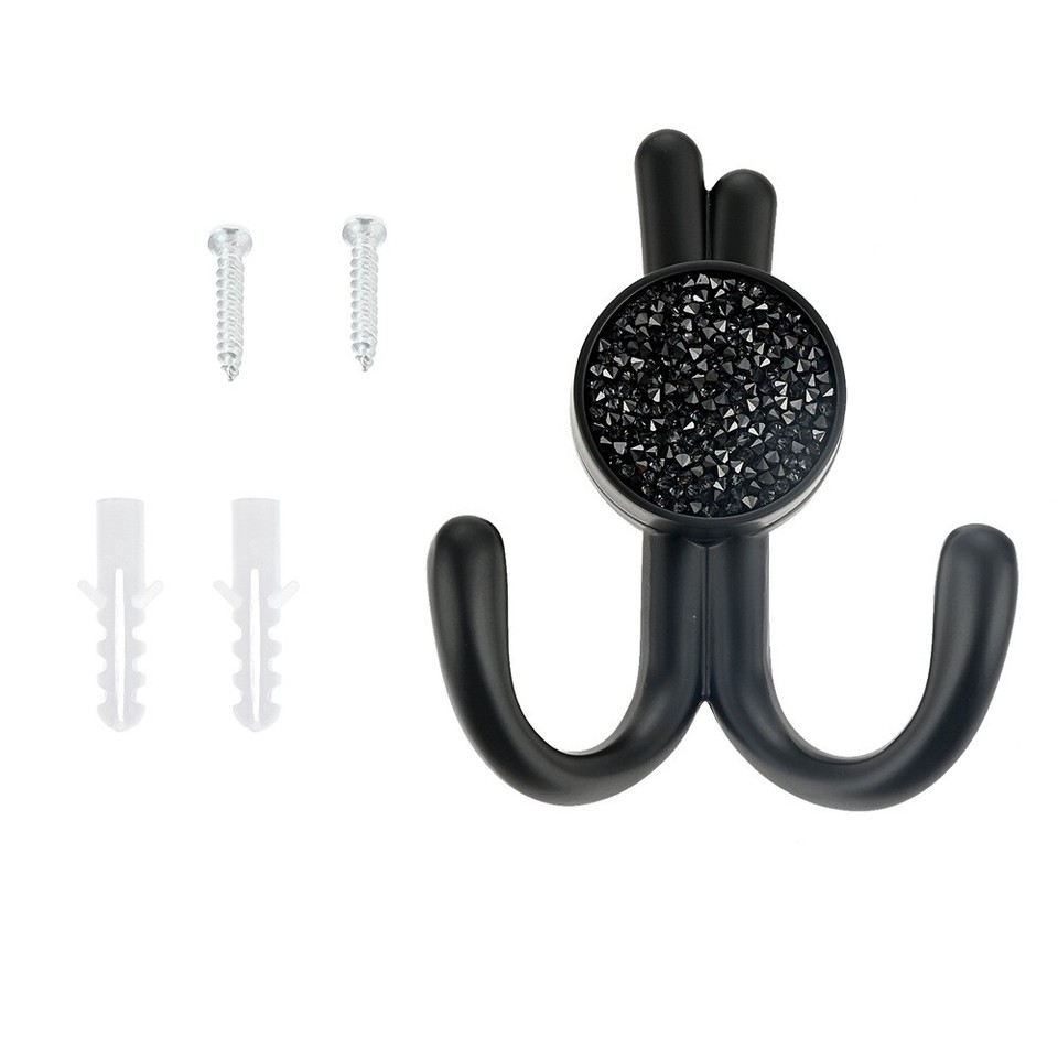 Double Prong Robe Hook Coat Suspending Door Bathroom Bedroom Hanger ...