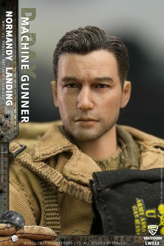 Crazy Figure LW013 WWII U.S. Rangers Machine Gunner On D-Day 1/12 ...