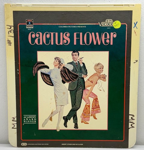 1969 Cactus Flower CED RCA Videodisc 04011 Comedy Matthau Bergman Award ...