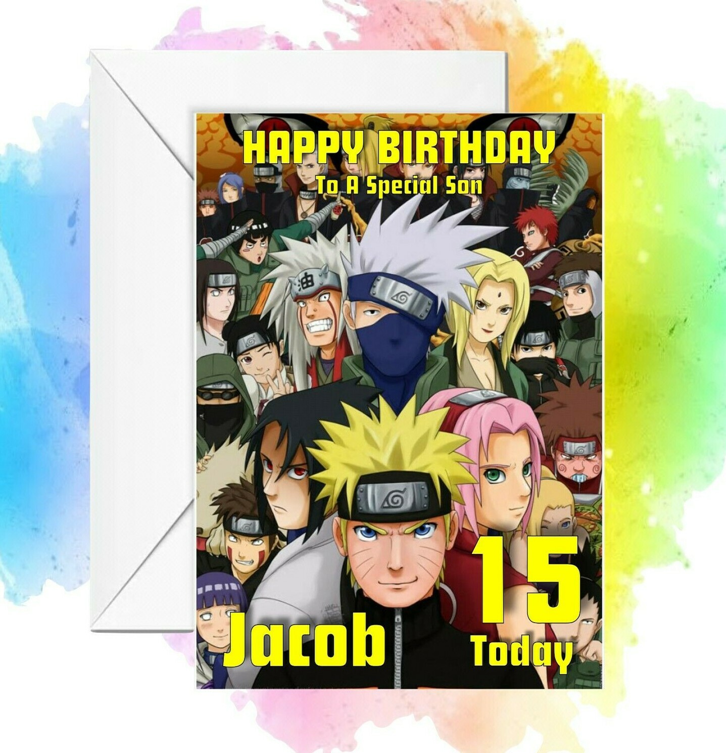 Naruto Happy Birthday Card