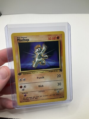 1st Edition Pokemon Machop Team Rocket 59/82 Card 1999 2000 Dark Team ...