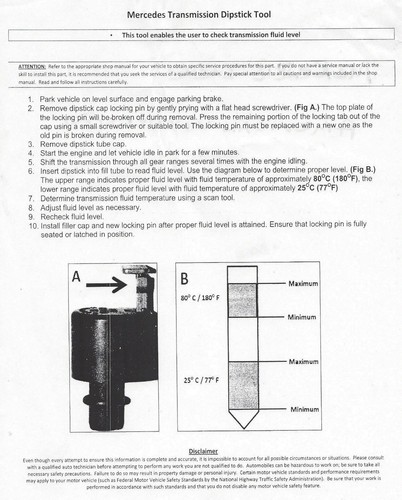 Transmission Fluid Oil Level Dipstick for Sprinter 3500 2500 Mercedes ...