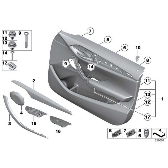 Original BMW 51412991391 - Blende Tür Alu Feinschliff links X1 online ...