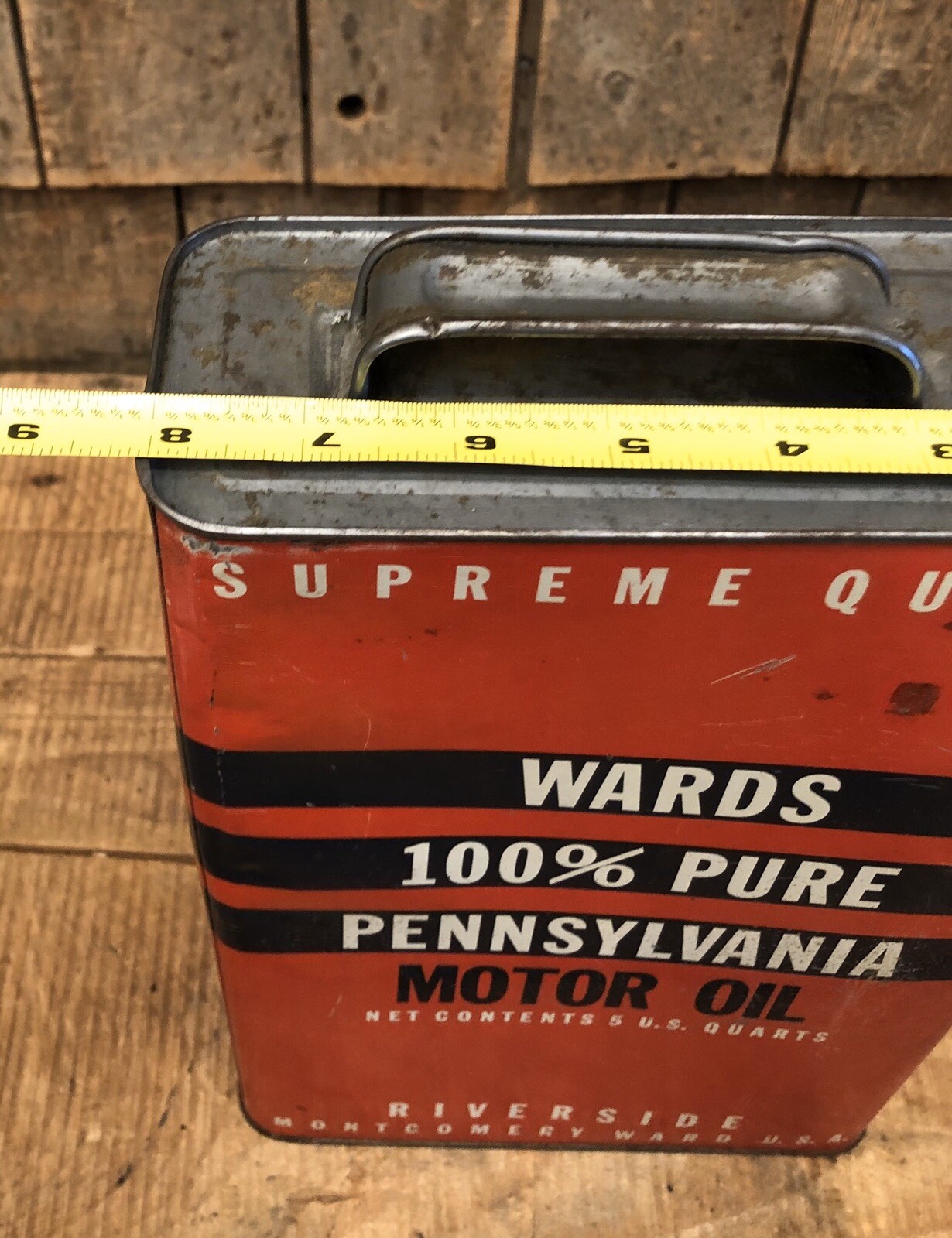 Vintage WARDS Motor Oil Riverside Montgomery Ward Gas Station 5 Quarts ...