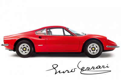 Ferrari Dino A4 poster with reproduction autographe. Choix de cadre. | eBay