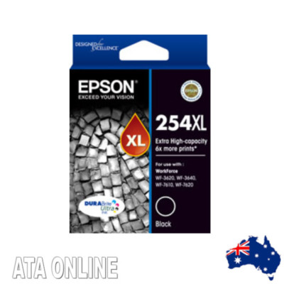 Genuine Epson 254XL Black High Yield ink cartridge for WF-7725 Printer ...
