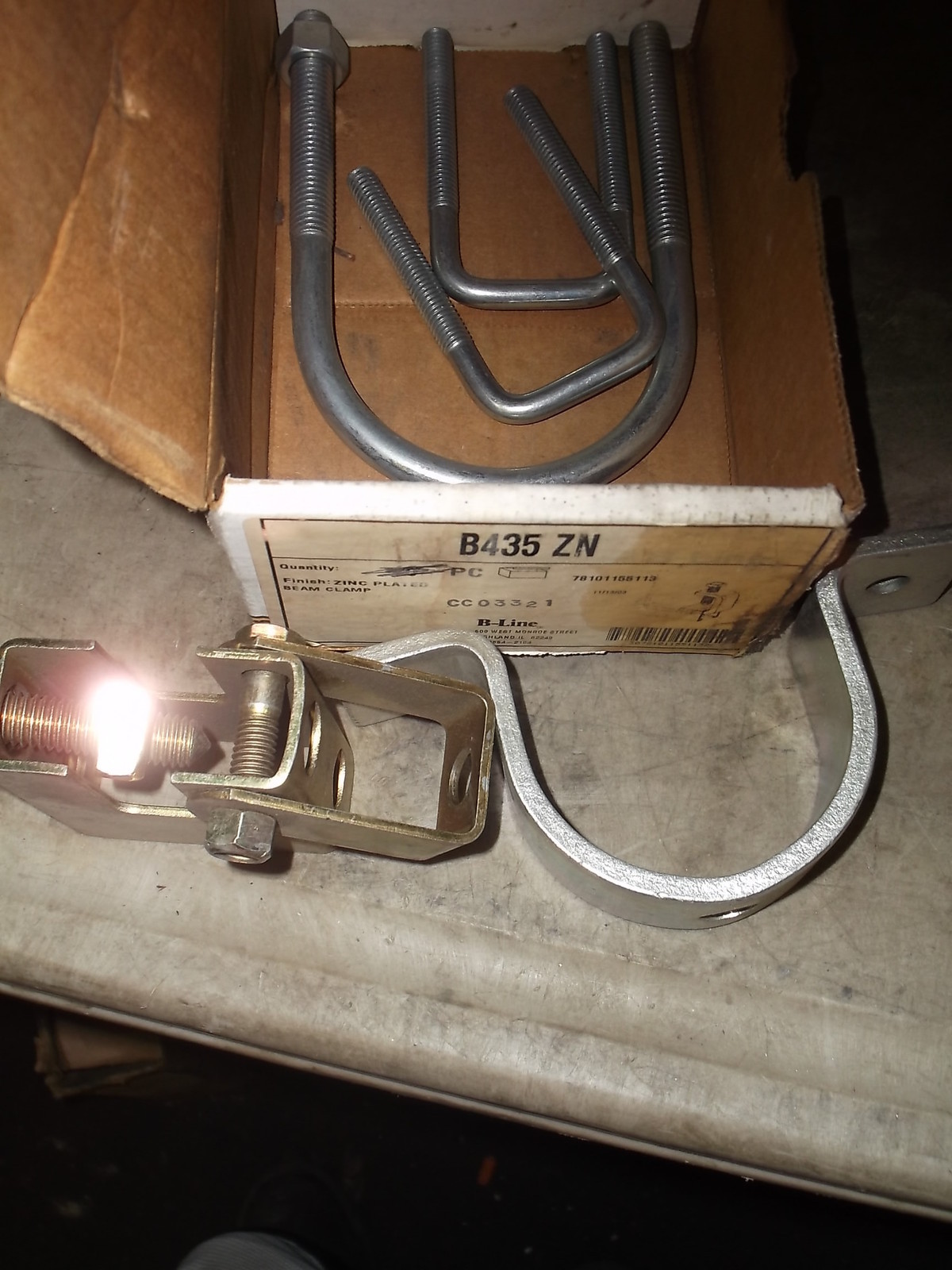 B-Line Beam Clamp B435 ZN, Incomplete Set *FREE SHIPPING* | eBay