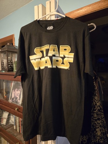 Black Disney Star Wars Gold Logo Fifth Sun LARGE T-Shirt NEW | eBay