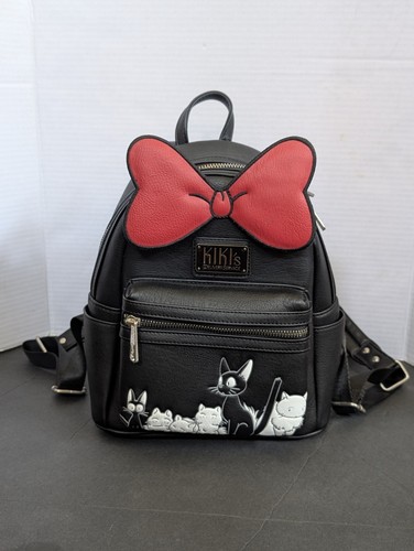 NWT LOUNGEFLY x STUDIO GHIBLI Kiki’s Delivery Service Jiji Red Bow ...