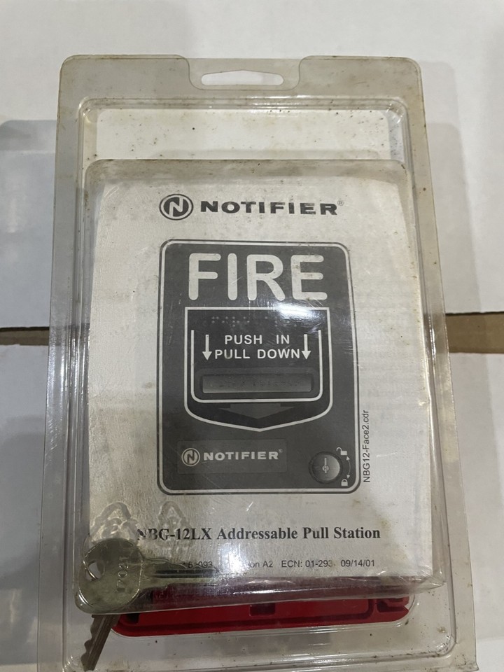 NOTIFIER NBG-12LX Fire Alarm Addressable Pull Station Key Lock | eBay