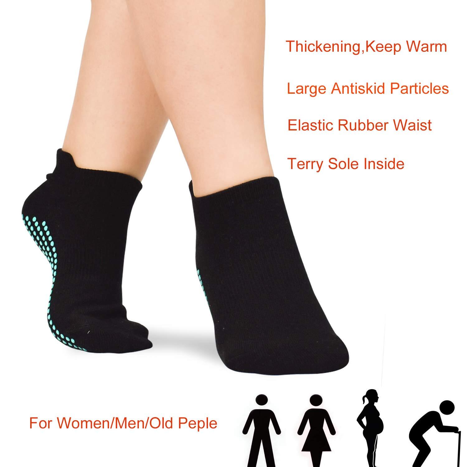 Pilates Yoga Non Slip Grips Socks 4 Pairs Sticky Ballet Workout ...