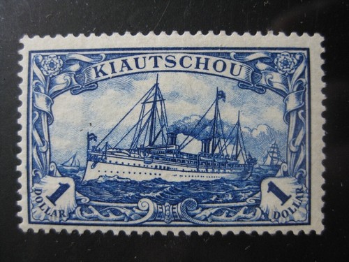 KIAUTSCHOU GERMAN COLONY Mi. #25B mint Kaiser Yacht stamp! CV $215.00 ...