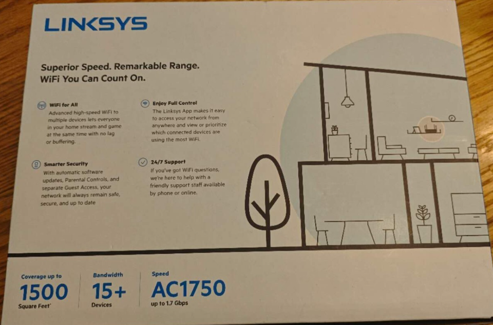 Linksys Max-Stream AC1750 Dual-Band Wi-Fi 5 Router (EA7200 ...