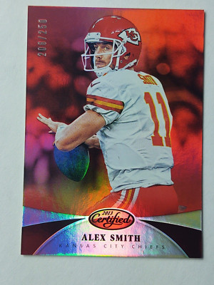2013 PANINI CERTIFIED RED REFRACTOR ALEX SMITH 208/250 FOOTBALL CARD ...