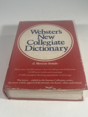 Webster's New Collegiate Dictionary Hardcover 9780877793496 | eBay