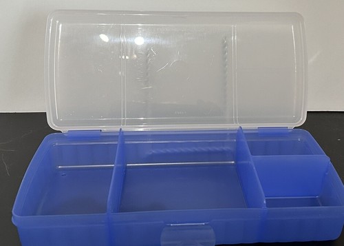 Tupperware 4195A-3 Lunch N Things Container 4 Compartment Blue - EUC | eBay