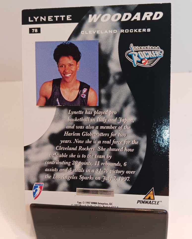 1997 Lynette Woodard RC Pinnacle WNBA #78 Rookie Card Cleveland Rockers ...