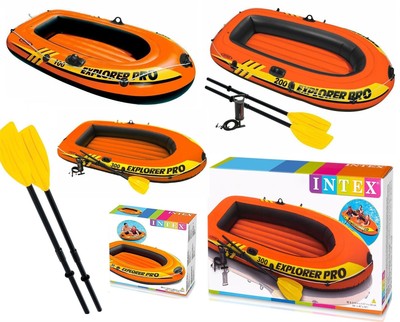54" 63" Or 77" Intex Explorer Pro Inflatable Dinghy Boat Summer Lilo | eBay