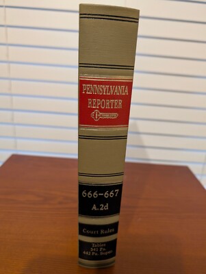 Pennsylvania Reporter Volume 666-667 1996 | eBay