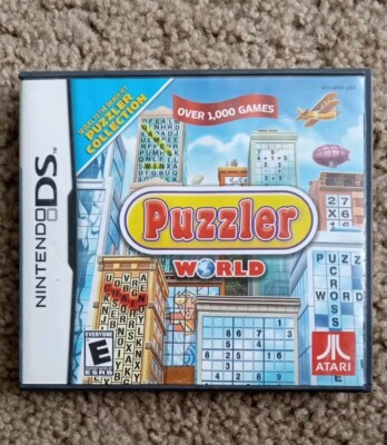 Puzzler World Nintendo DS 2009 CIB Fun Games For Family Brain Teasers ...