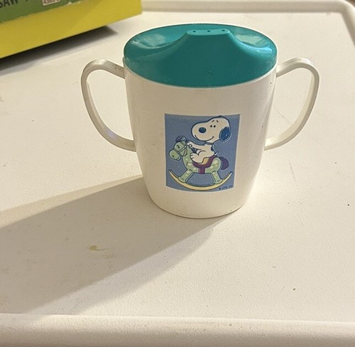 Vintage Danara Peanuts Baby Snoopy Safe Guard Training Cup with Spout ...