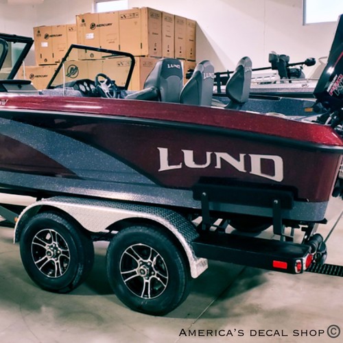 Lund Boat Yacht Decals 2PC Set Vinyl High Quality | 40" | OEM | Lettering