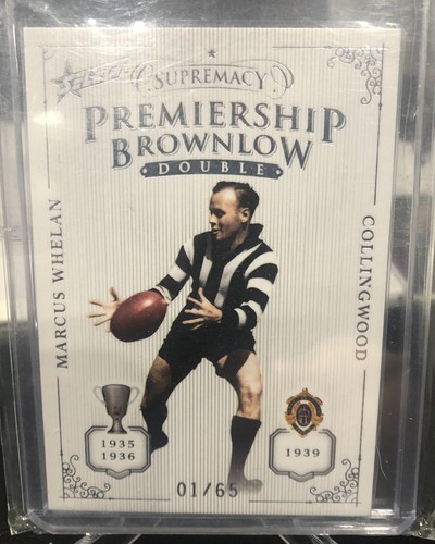 2019 AFL SUPREMACY PREMIERSHIP BROWNLOW DOUBLE Marcus Whelan ...