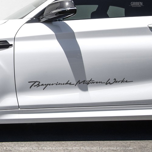 Griben Car Full Name Decal Handwriting Sticker 10305 23.62" | eBay