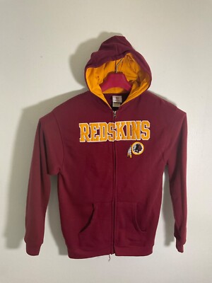 NFL Team Apparel Washington Redskins Burgundy & Gold Hoodie XL Full-Zip ...
