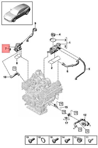 Genuine PORSCHE Panamera 971 97A 97B Oil Separator Right 9A710346402 | eBay